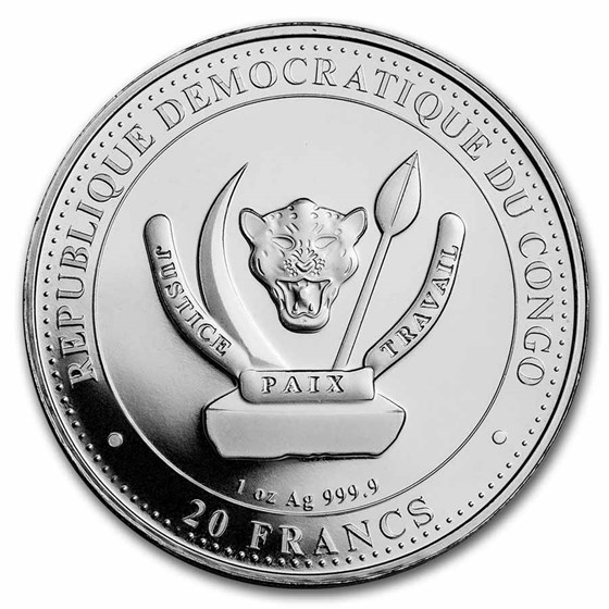 Buy 2022 Congo 1 oz Silver Parasaurolophus Colorized | APMEX