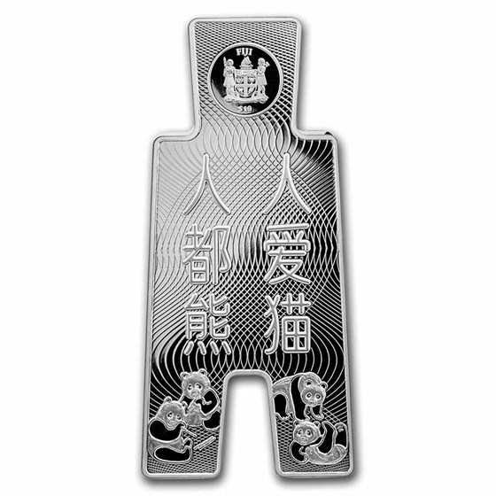 Buy 2022 Fiji 1 kilo Silver Giant Panda Spade Shaped Coin | APMEX