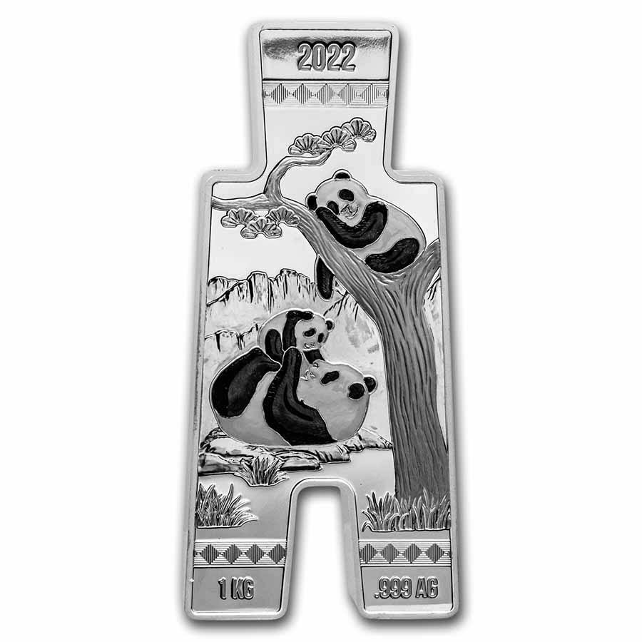 Buy 2022 Fiji 1 kilo Silver Giant Panda Spade Shaped Coin | APMEX