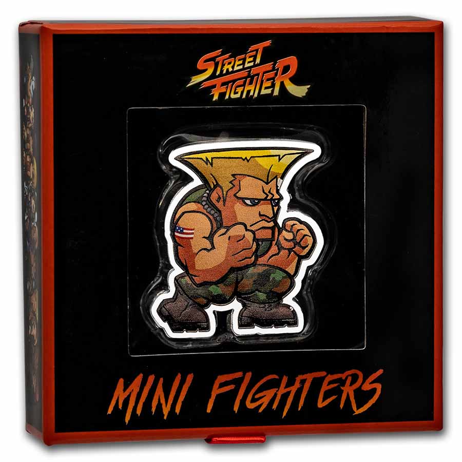 APMEX - 2022 Fiji 1 oz Silver $1 Street Fighter Mini Fighters: Guile