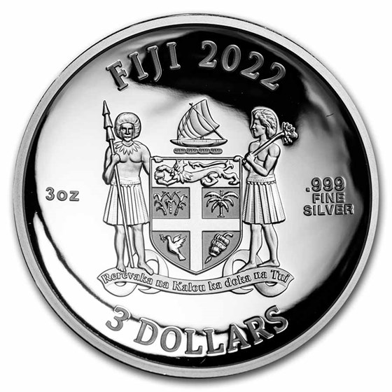Buy 2022 3 oz Silver Blue Marble Dome Colored Proof | APMEX