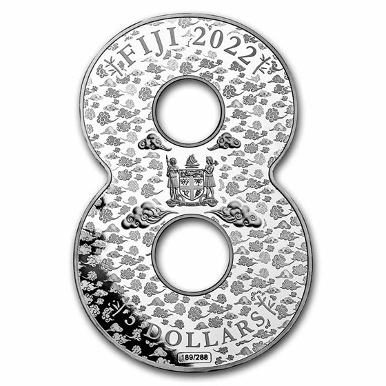 Buy 2022 Fiji 888 gram Silver Lucky Eight Shaped Coin | APMEX