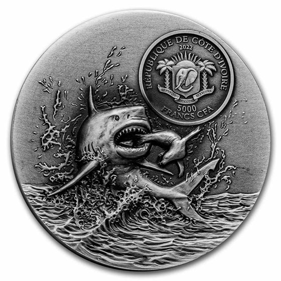 Buy 2022 IC 3 oz Silver Predators: Great White Shark | APMEX