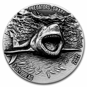 Buy 2022 IC 3 oz Silver Predators: Great White Shark | APMEX