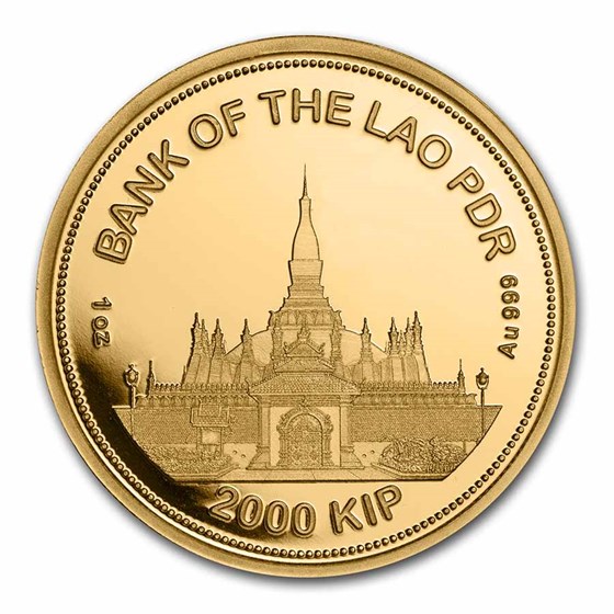 Buy 2022 Laos 1 oz Gold 2000 KIP Tiger BU (Panthera Tigris) | APMEX