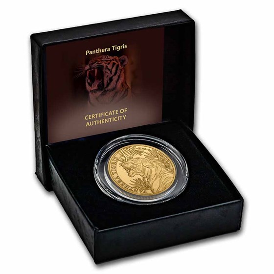 Buy 2022 Laos 1 oz Gold 2000 KIP Tiger BU (Panthera Tigris) | APMEX