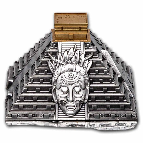 Buy 2022 Nicaragua 5 oz Silver Mayan Pyramid Shaped Coin | APMEX