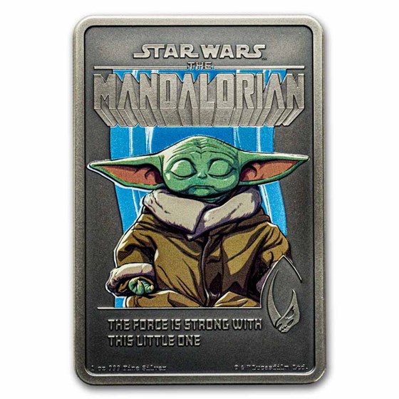 2022 Niue 1 oz Silver $2 The Mandalorian Poster Coin: Grogu