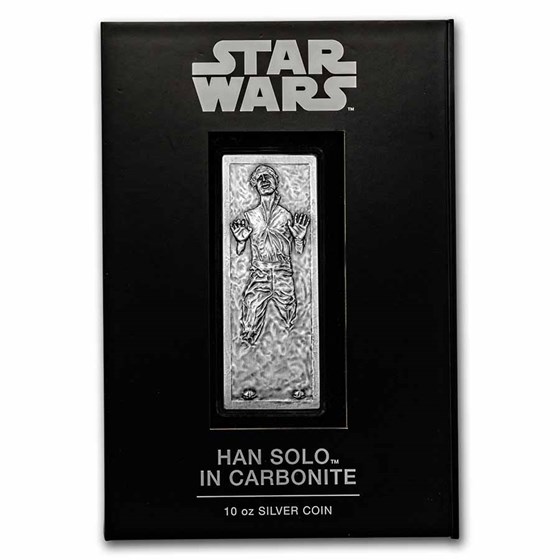 Buy 2022 Niue 10 oz Silver $20 Star Wars Han Solo in Carbonite Bar | APMEX