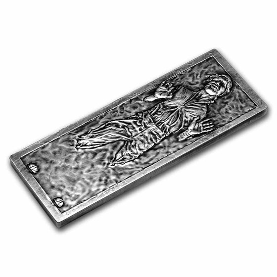 Buy 2022 Niue 10 oz Silver $20 Star Wars Han Solo in Carbonite Bar | APMEX