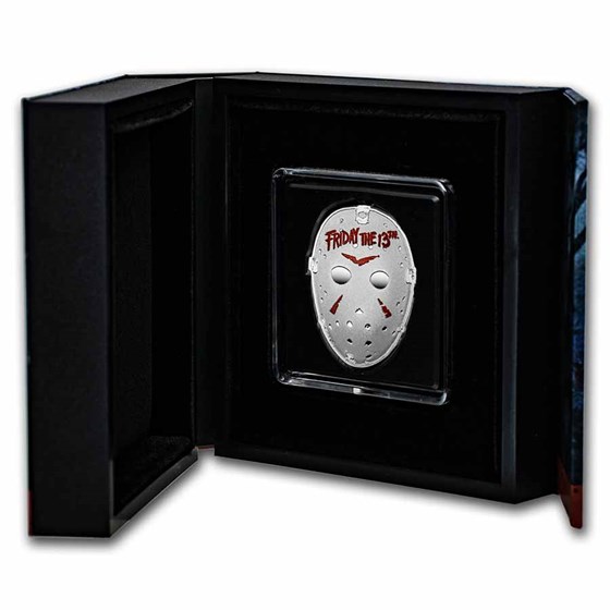 Buy 2022 Niue $2 1 oz Silver Friday the 13th Jason Mask Coin | APMEX