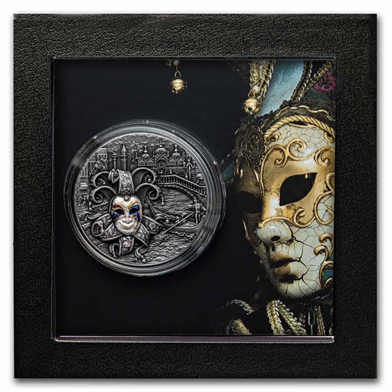 Buy 2022 Niue 2 oz Silver Antique Venetian Mask | APMEX