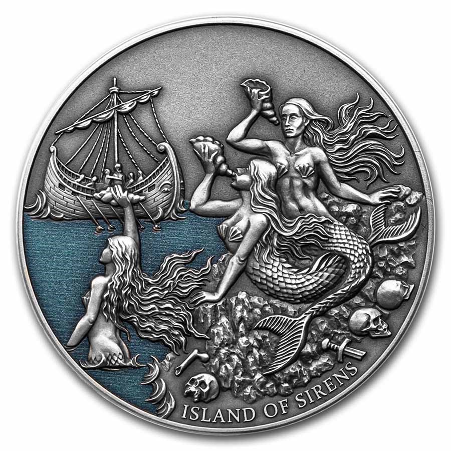 Buy 2022 Niue 2 oz Silver Mythical Creatures: Sirens | APMEX Buy 2022 Niue 2 oz Silver Mythical Creatures: Sirens | APMEX