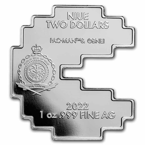 Buy 2022 Niue Colorized 1 oz Silver $2 PAC-MAN™ Shaped Coin | APMEX
