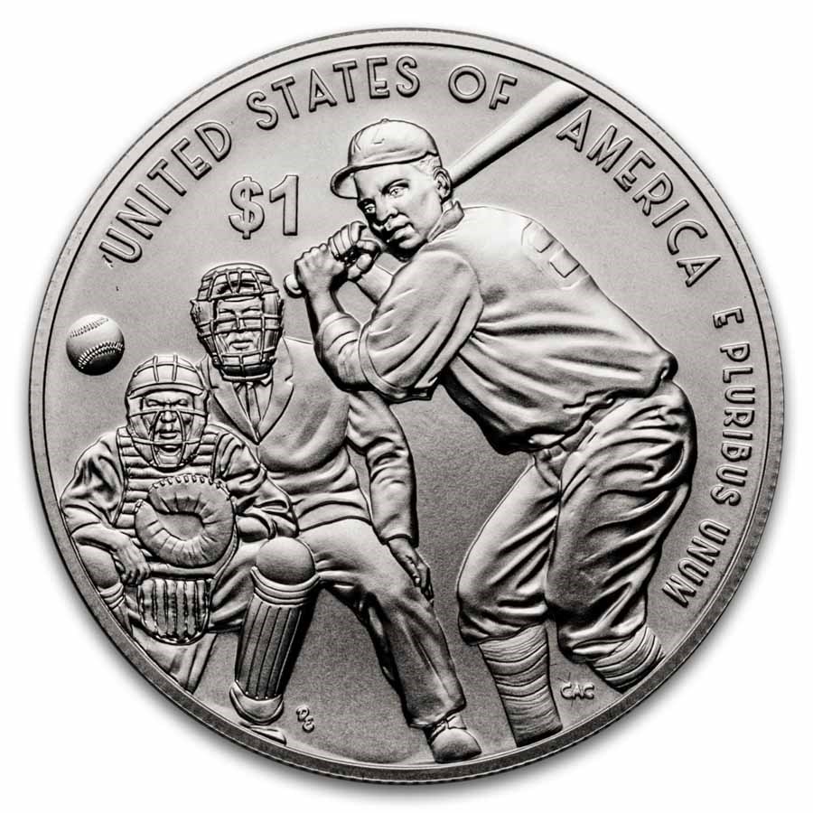 2022-P Negro Leagues Baseball Commem $1 Silver BU (Box & COA)