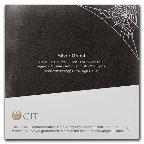 Buy 2022 Palau 1 oz Silver Antique Ghost Shaped Coin | APMEX