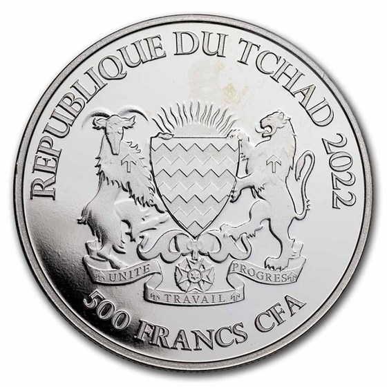 Buy 2022 Republic of Chad 1 oz Silver Wolfhound Dog (Abrasions) | APMEX