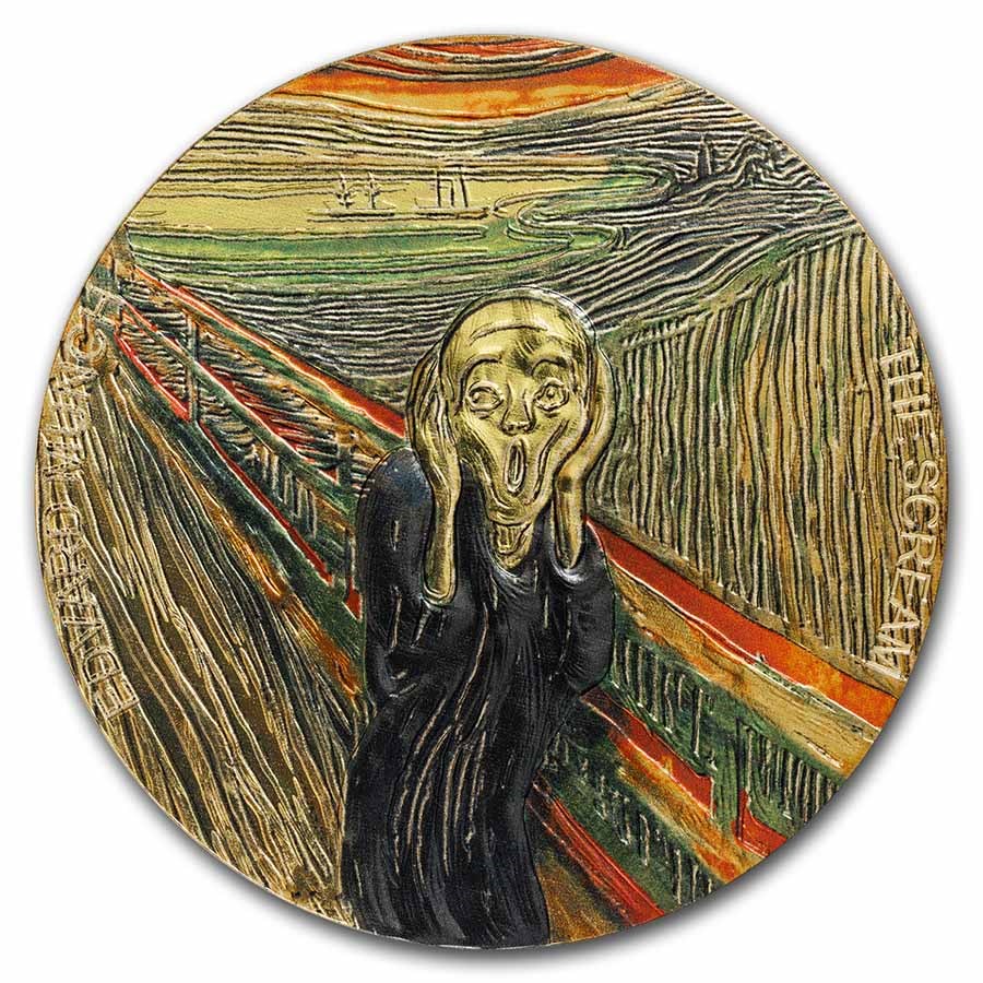 Buy 2022 2 oz Silver Edvard Munch The Scream Coin | APMEX