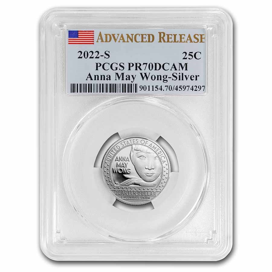 Buy 2022-S Anna May Wong Silver Quarter Proof PR-70 PCGS (AR) | APMEX