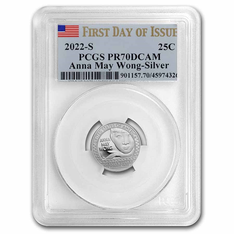 Buy 2022-S Anna May Wong Silver Quarter Proof PR-70 PCGS (FDI) | APMEX
