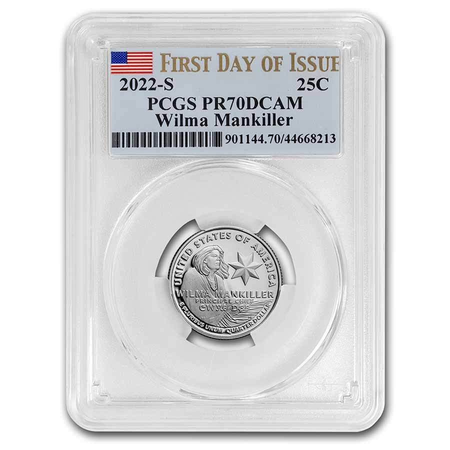 Buy the Wilma Mankiller Quarter Proof PR-70 2022-S | APMEX
