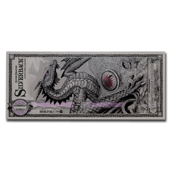 Buy 2022 Silverbacks Silver Dragons Silver Note MS-70* PMG (Purple) | APMEX