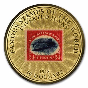 Buy 2022 Solomon Islands 1/100 oz Gold Inverted Jenny Stamp Coin | APMEX