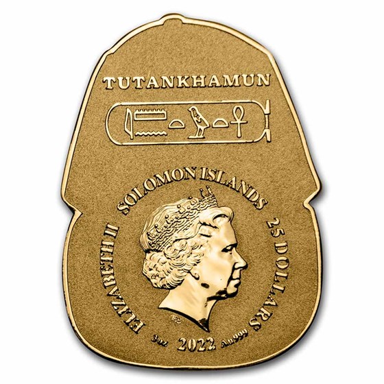 Buy 2022 Solomon Islands 3 oz Gold Mask of Tutankhamun Shaped Coin | APMEX