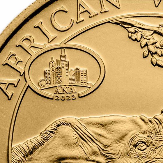 Buy 2022 Somalia 1 oz Gold Elephant (Chicago ANA Privy Mark) | APMEX
