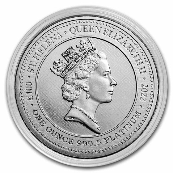 Buy 2022 St. Helena 1 oz Platinum Queen's Virtue Truth BU | APMEX