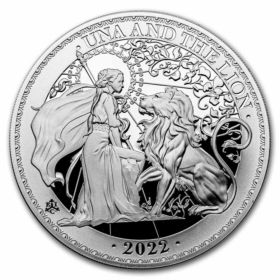Buy 2022 St. Helena 5 oz Silver £5 Una and the Lion Proof | APMEX