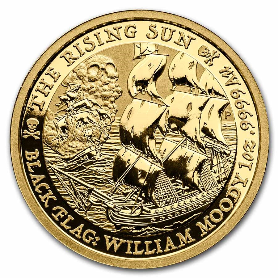 Buy 2022 TV 1 oz Gold Black Flag Rising Sun COA | APMEX