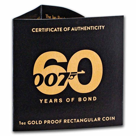 Buy 2022 TV 1 oz Gold James Bond 60th Anniv Rect | APMEX