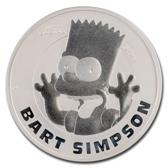 Buy 2022 Tuvalu 1 oz Silver The Simpsons: Bart Simpson MS-70 PCGS FS ...