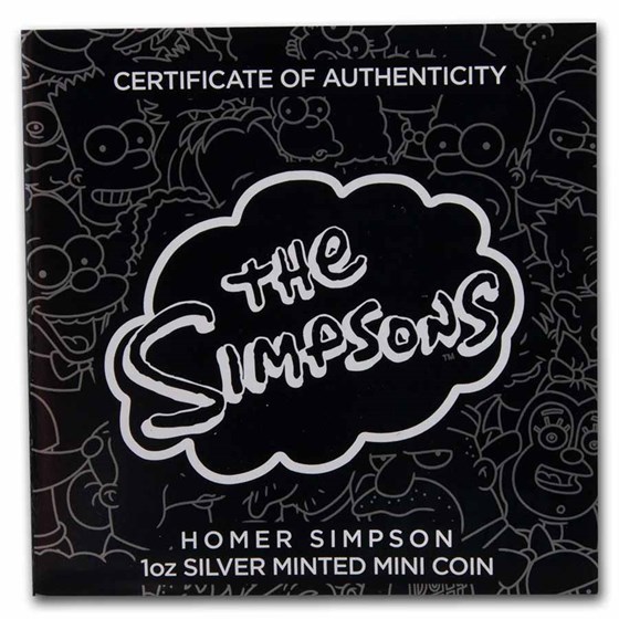 Buy 2022 Tuvalu 1 oz Silver The Simpsons: Homer Simpson Minted Mini | APMEX
