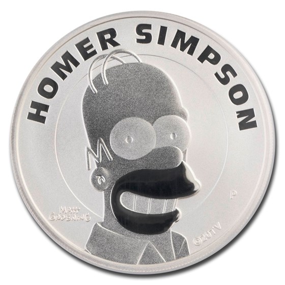 Buy 2022 Tuvalu 1 oz Silver The Simpsons: Homer Simpson MS-70 PCGS FS ...