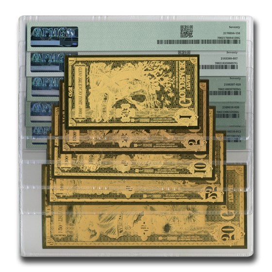 Buy 2022 Utah Goldback 5 Note Set (1-50) PMG-70 | APMEX