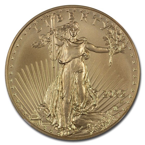Buy 2022-W 1 oz Burnished Gold Eagle MS-70 NGC (Advanced Release) | APMEX