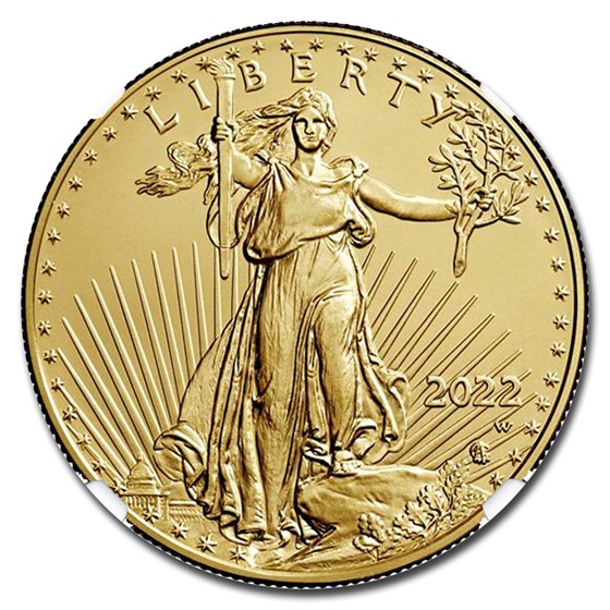 Buy 2022 W 1 oz Burnished Gold Eagle MS-70 NGC | APMEX