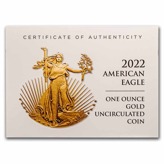 Buy 2022 W 1 oz Burnished Gold Eagle with Box & COA | APMEX