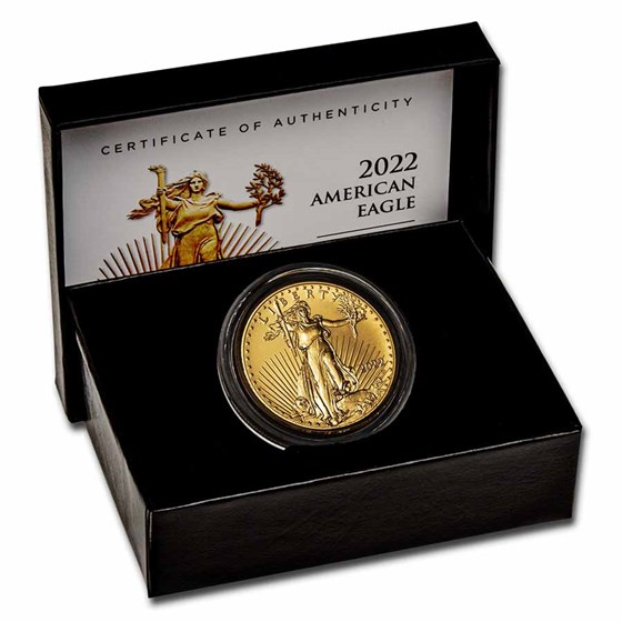 Buy 2022 W 1 oz Burnished Gold Eagle with Box & COA | APMEX