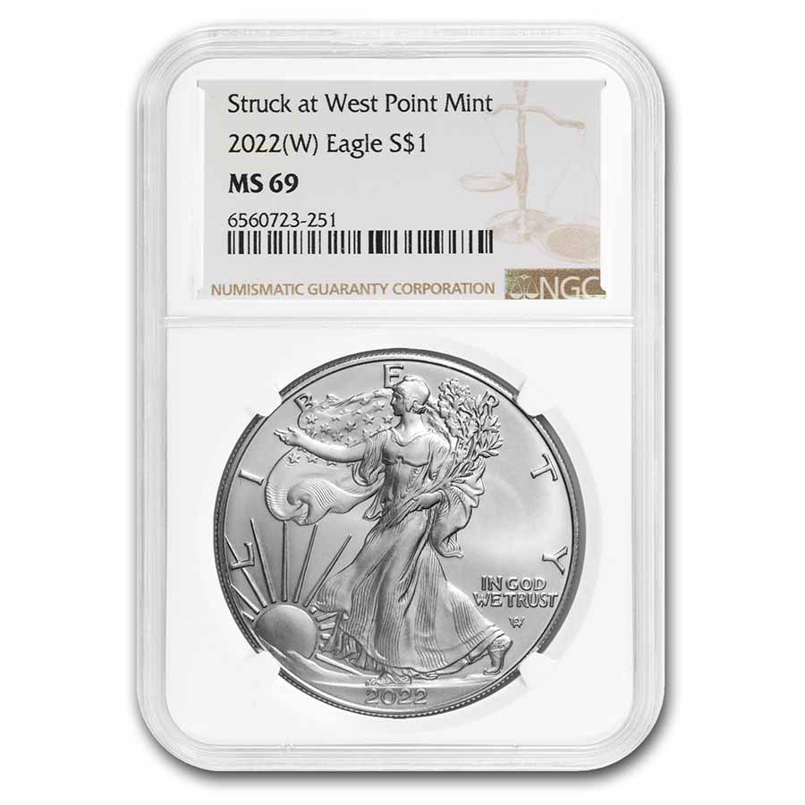 Buy 2022-(W) American Silver Eagle MS-69 NGC (Brown Label) | APMEX