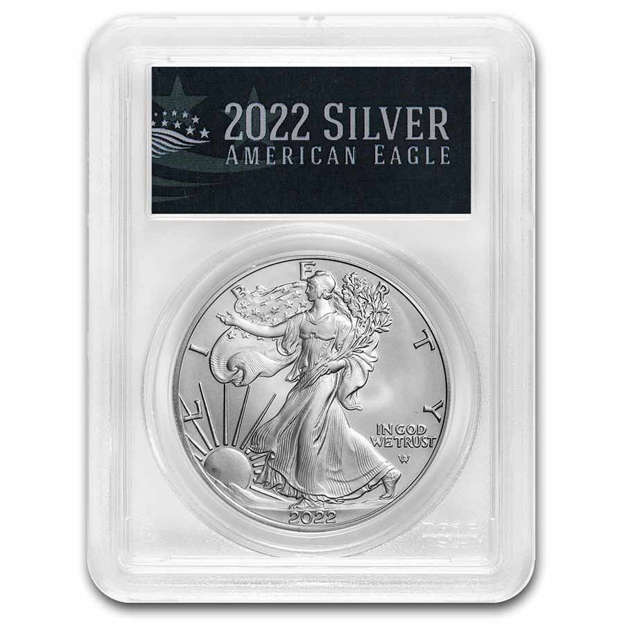 Buy 2022-W Burnished Silver Eagle SP-70 PCGS (FDI, Black) | APMEX