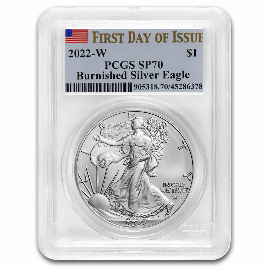 Buy 2022 W Burnished Silver Eagle SP-70 PCGS | APMEX