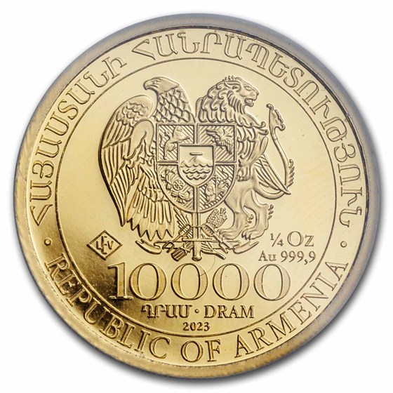 Buy 2023 1/4 oz Gold 10,000 Dram Noah's Ark BU (Damaged Package) | APMEX