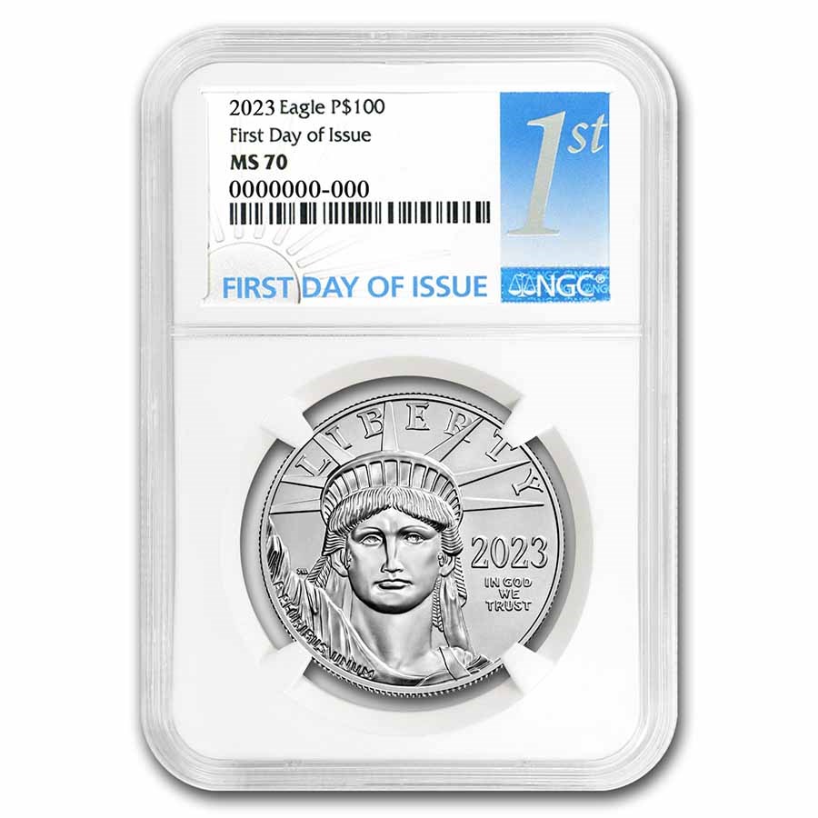 Buy 2023 1 oz American Platinum Eagle MS-70 NGC (First Day of Issue) | APMEX
