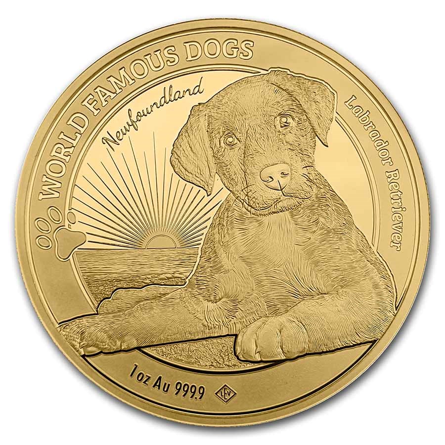 Buy 2023 1 oz Gold World Famous Dogs - Labrador Retriever | APMEX