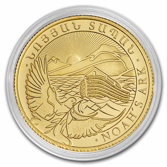 Buy 2023 Armenia 1 gram Gold 100 Dram Noah's Ark BU (Capsule Only) | APMEX