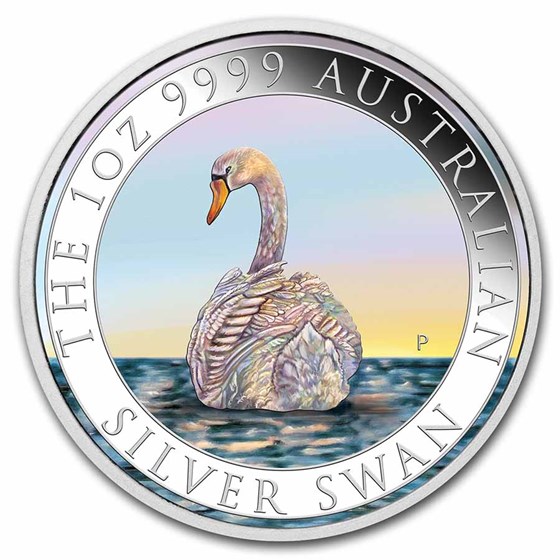 Buy 2023 AUS 1 oz Silver Swan Colorized MS-70 PCGS (FDI, Swan Label ...