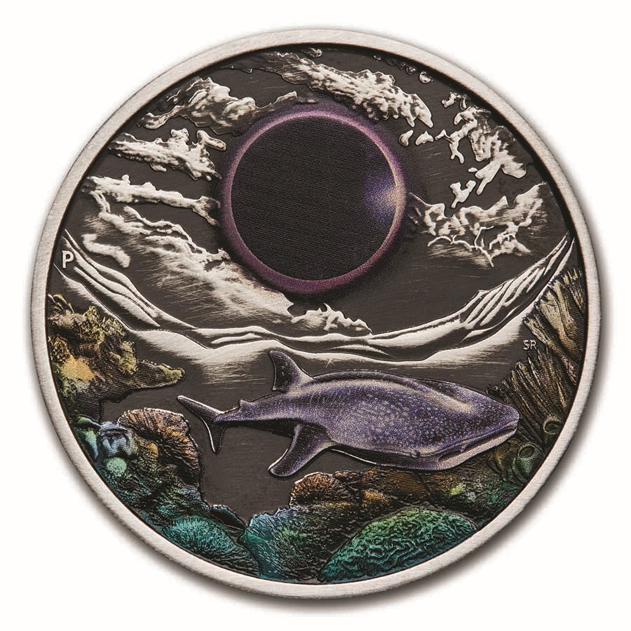Buy 2023 AUS 2 oz Silver Ningaloo Reef Eclipse Antiqued & Colorized | APMEX